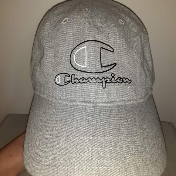 Champion | Accessories | Champion Mens Light Grey Logo Cap | Poshmark